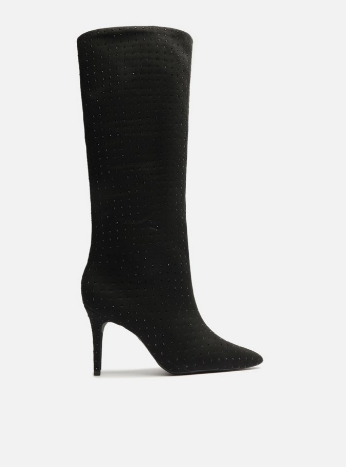 Bota Preta Camurça Cano Longo Hailey | Arezzo