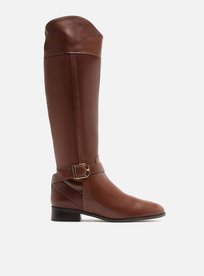 Bota Marrom Couro Cano Longo Montaria Savannah | Arezzo