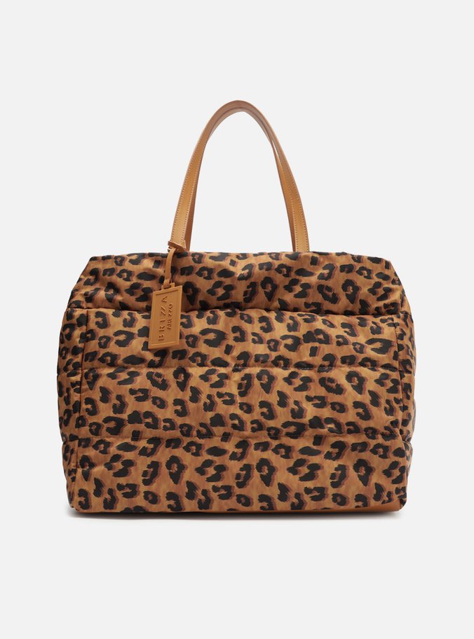 Bolsa Shopping Animal Print Nylon Gigi Grande | Arezzo