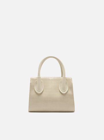 Bolsa Tote Preta Croco Pequena | Arezzo