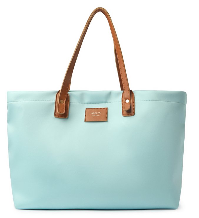 Bolsa Shopping Azul Tecido Sunny Grande | Arezzo