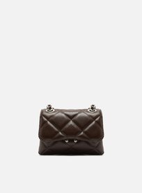 Bolsa Tiracolo Marrom Cocoa Couro Mizz Pequena | Arezzo