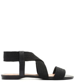 Rasteira Preta Tecido Elástico Preta | Arezzo