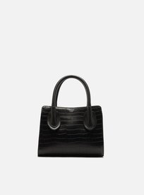 Bolsa Tote Preta Croco Pequena | Arezzo