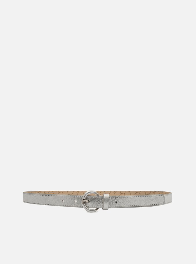 Cinto Prata Couro Fino Fivela Redonda Metal | Arezzo